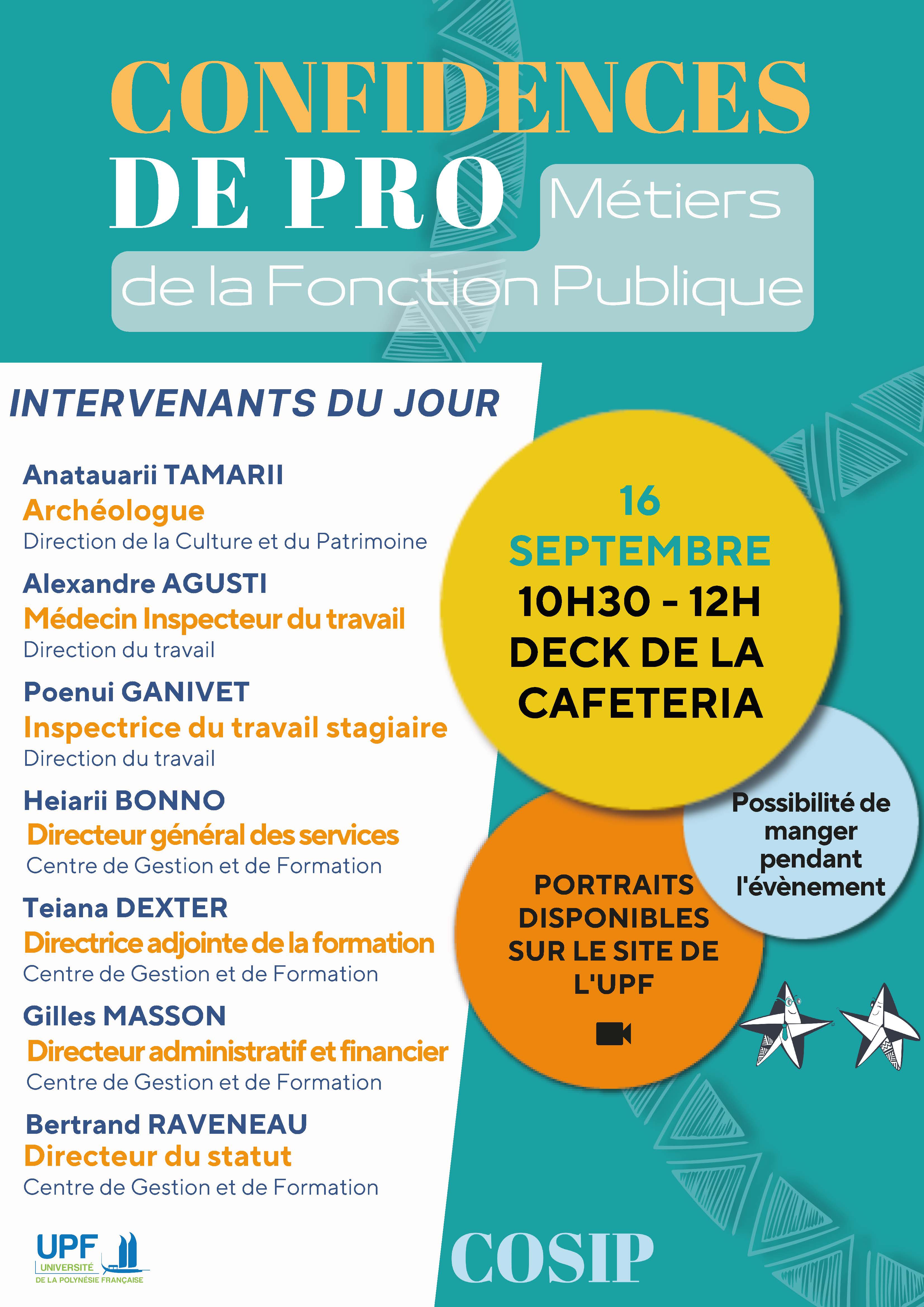 Confidences de pro "Les métiers de la fonction publique" | UPF